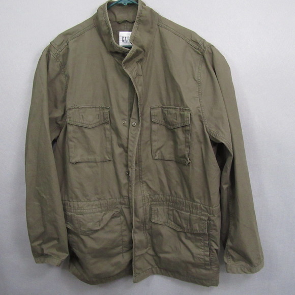 GAP | Jackets & Coats | Gap Mens Utility Jacket Xl Tall Green Military ...
